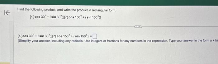 Solved Find the following product, and write the product in | Chegg.com