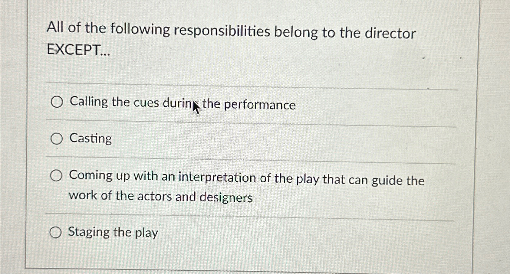 Solved All of the following responsibilities belong to the | Chegg.com