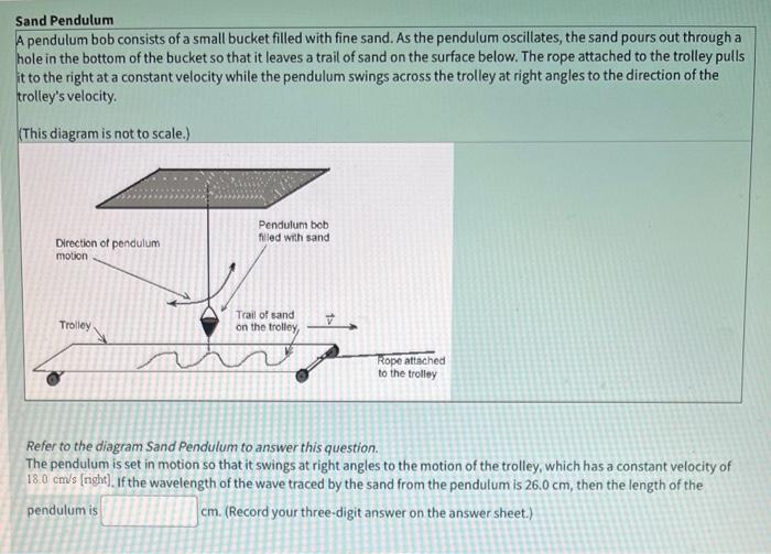 Solved Sand Pendulum A pendulum bob consists of a small | Chegg.com