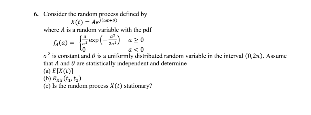 Solved Consider the random process defined | Chegg.com