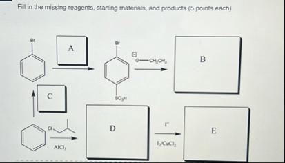 Solved Fill in the missing reagents, starting materials, and | Chegg.com