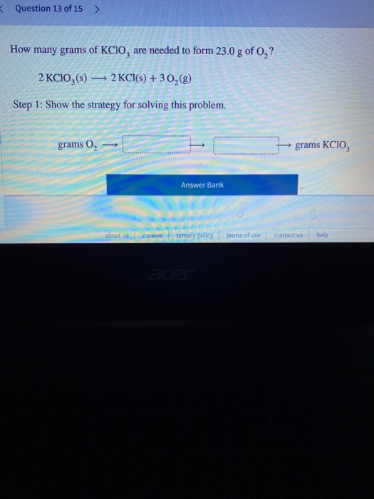 Solved Question 13 of 15 > How many grams of KClo, are | Chegg.com