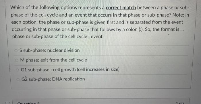 Solved Which of the following options represents a correct | Chegg.com