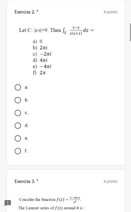 Solved Exercise 2 4 Points 1 Z Dz Zz1 Let C Z I9 