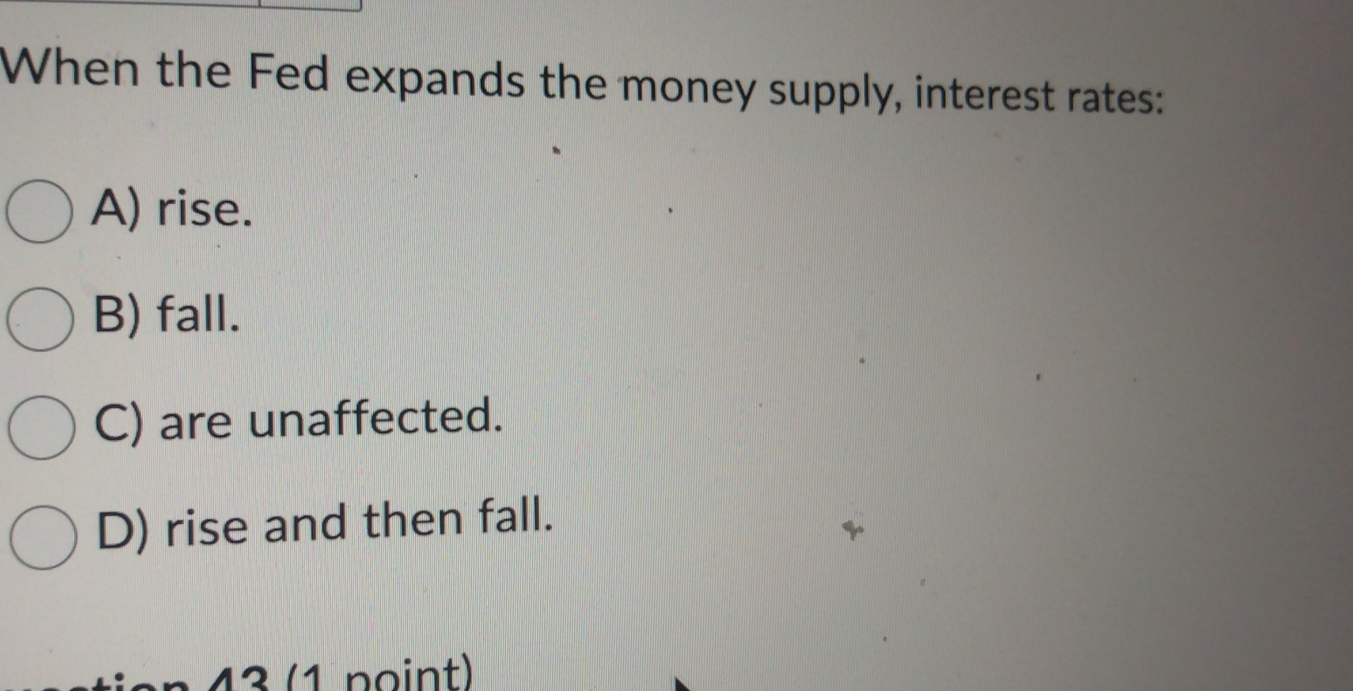 Solved When the Fed expands the money supply, interest | Chegg.com