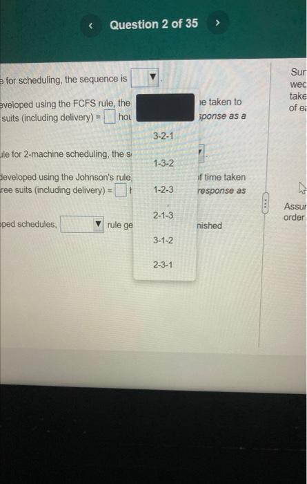 Solved Using the FCFS rule for scheduling, the sequence is | Chegg.com