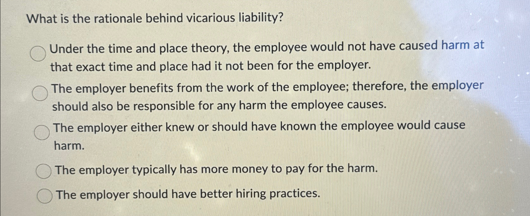 Solved What is the rationale behind vicarious | Chegg.com