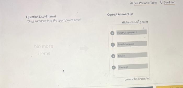 Solved Rank the boiling points of the following molecules | Chegg.com