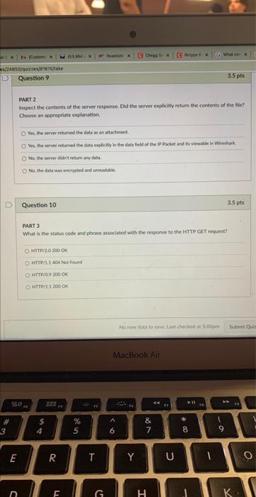 Solved PART 2 Inspect the contents of the server response. | Chegg.com