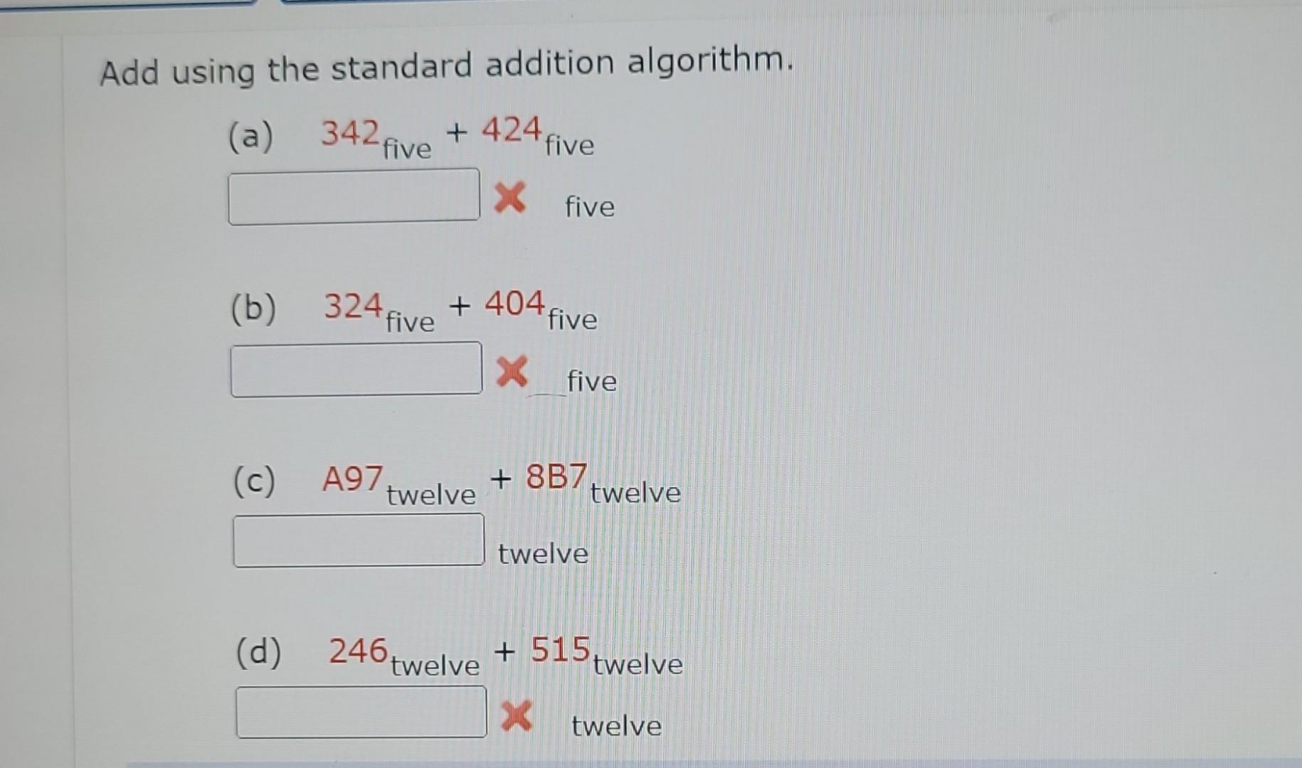 Solved Add Using The Standard Addition Algorithm a Chegg Solved Add Using The Standard Addition Algorithm a Chegg