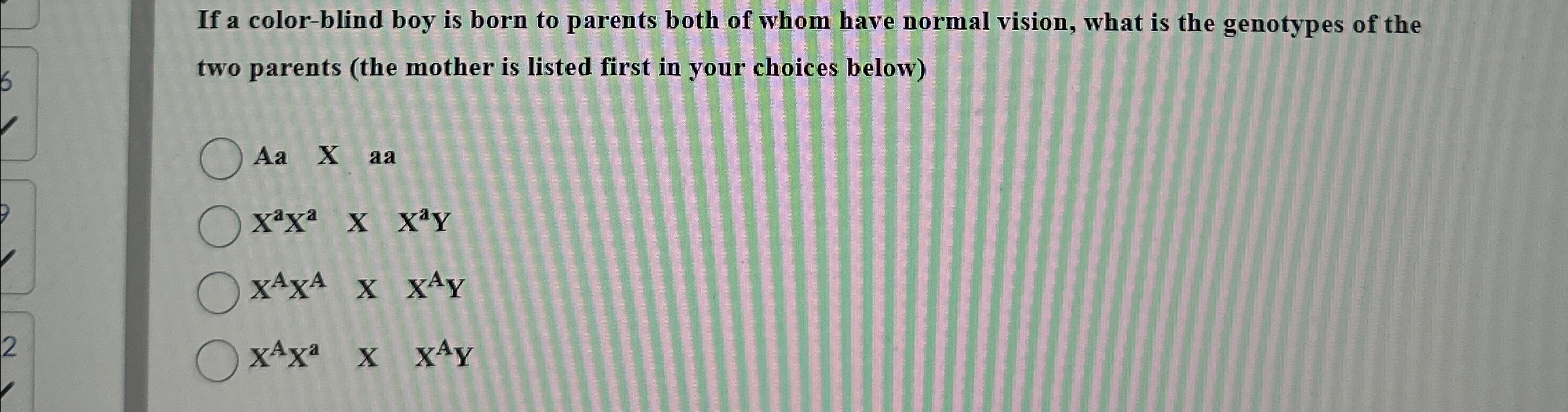 Solved If a color-blind boy is born to parents both of whom | Chegg.com