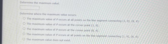 Solved Determine the max and min values of the objective | Chegg.com