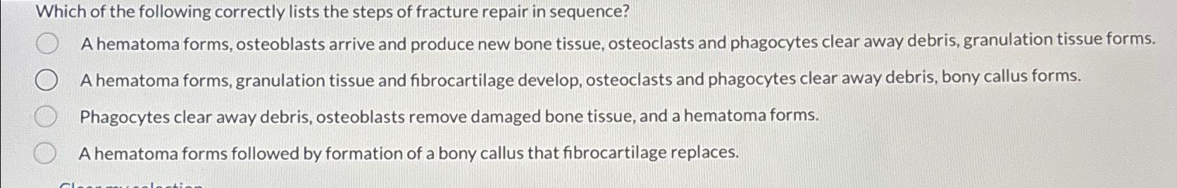 Solved Which of the following correctly lists the steps of | Chegg.com
