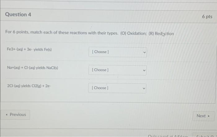 Solved Question 4 For 6 points, match each of these | Chegg.com