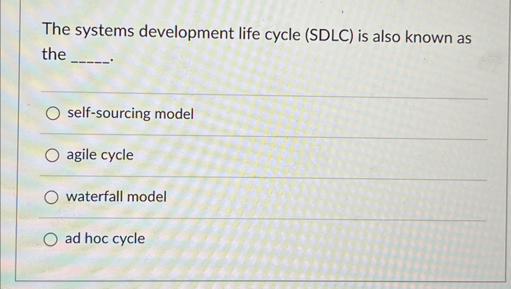 Solved The systems development life cycle (SDLC) ﻿is also | Chegg.com