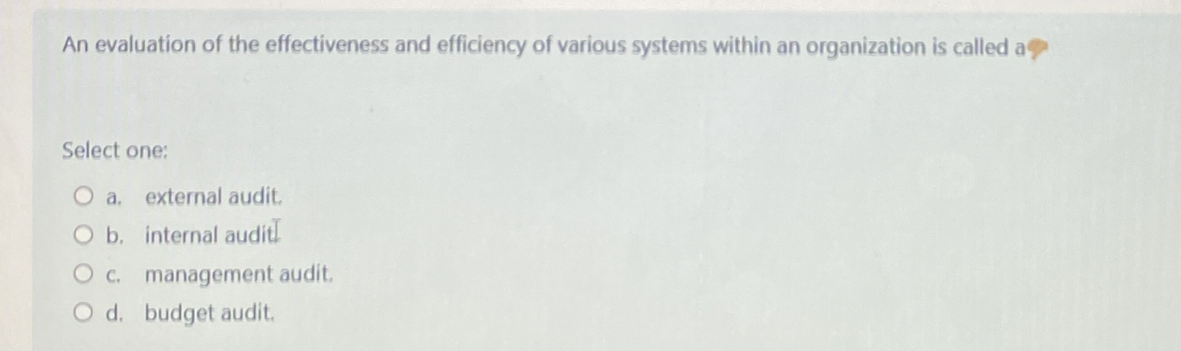 Solved An evaluation of the effectiveness and efficiency of | Chegg.com