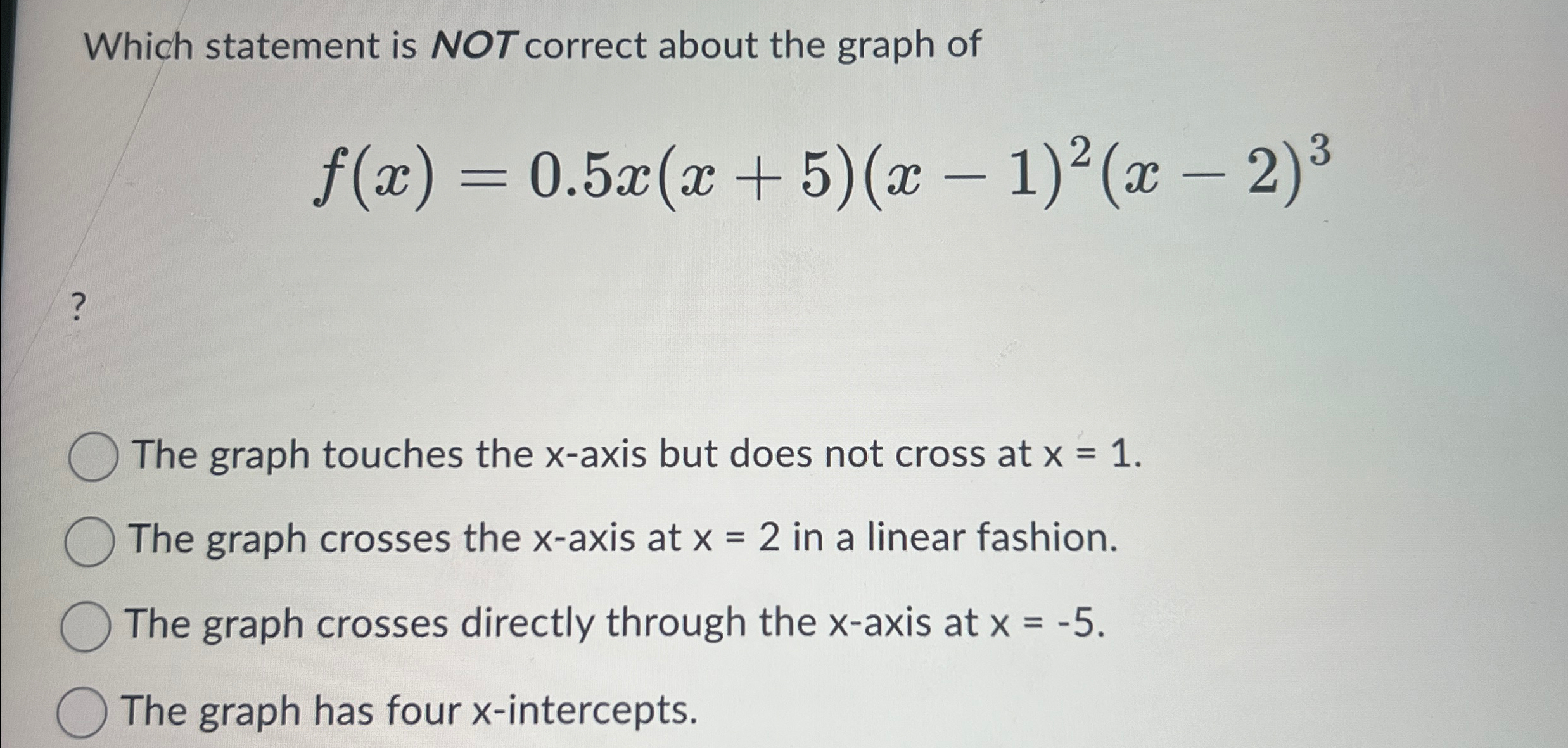 Solved Which statement is NOT correct about the graph | Chegg.com
