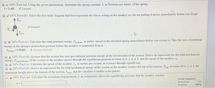 Solved (13\%) Problem 3: A child's toy consists of a m=31 g | Chegg.com