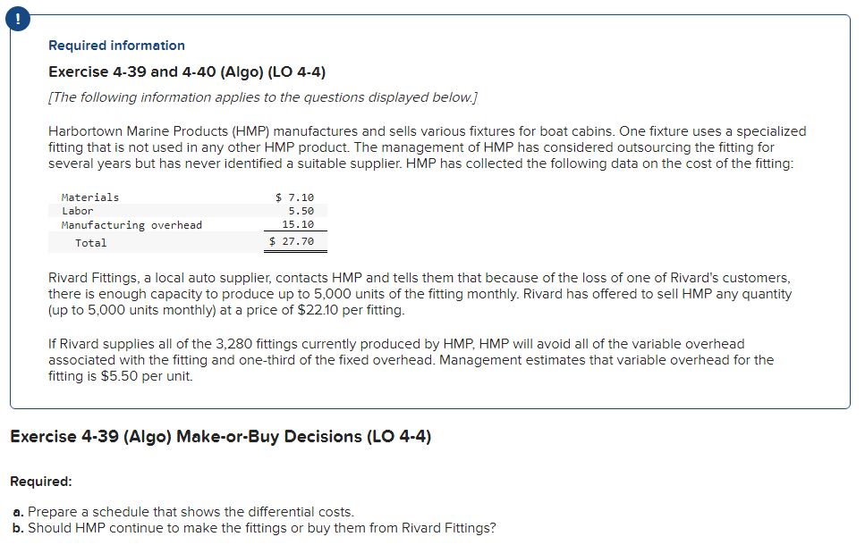 Solved Required informationExercise 4-39 and | Chegg.com Solved Required informationExercise 4-39 and | Chegg.com