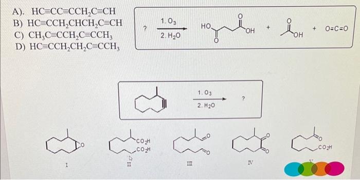 HC≡CC≡CCH2C≡CH HC≡CCH2CHCH2C≡CH CH3C≡CCH2C≡CCH3 | Chegg.com