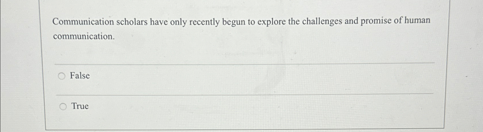 Solved Communication scholars have only recently begun to | Chegg.com