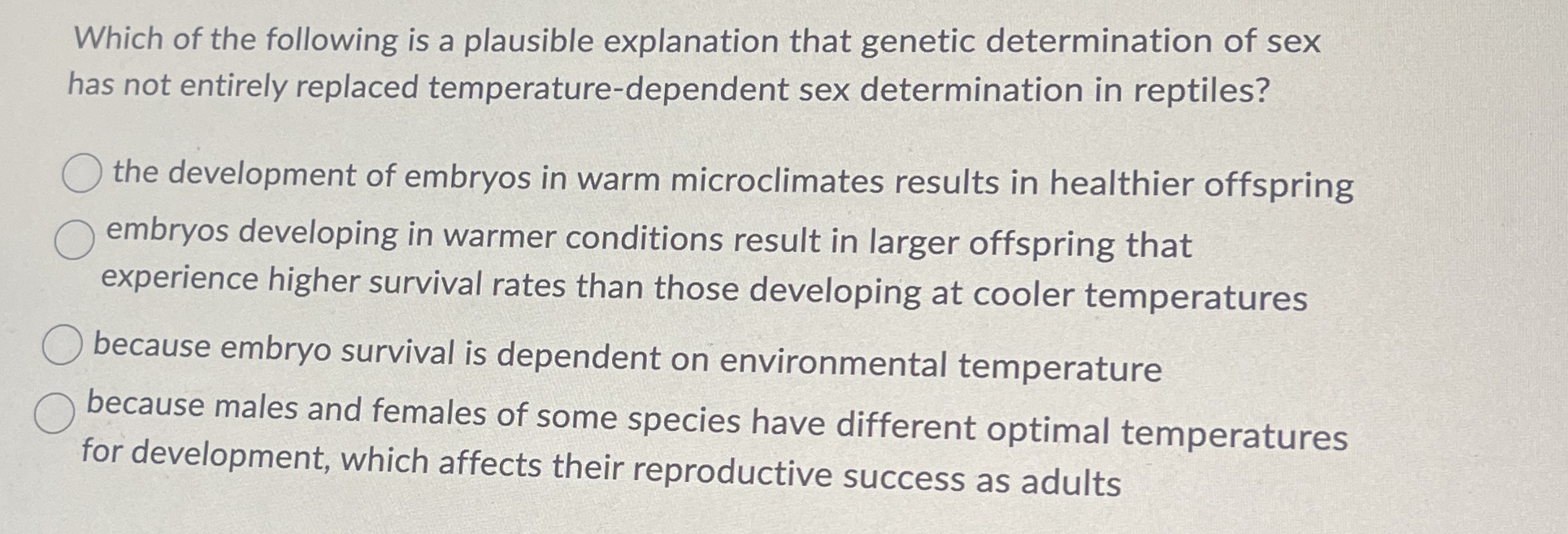 Solved Which of the following is a plausible explanation | Chegg.com