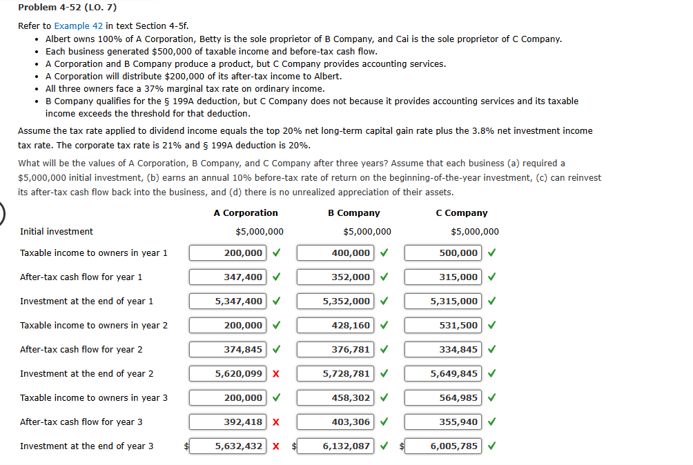 Solved Problem 4-52 (LO. 7) ﻿Refer to Example 42 ﻿in text | Chegg.com
