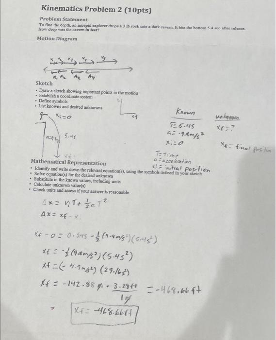 Solved Kinematics Problem 2 (10pts) Problem Statement How | Chegg.com