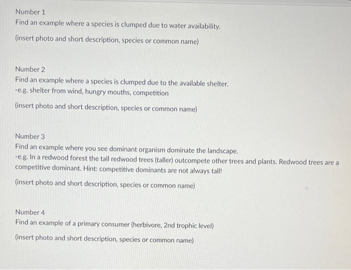 could you give me an example for each one of them? i | Chegg.com