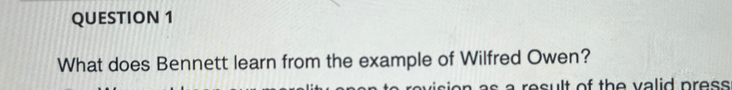 Solved QUESTION 1What does Bennett learn from the example of | Chegg.com