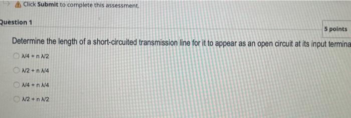 Solved Determine the length of a short-circuited | Chegg.com