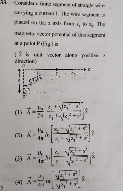 Solved Consider a finite segment of straight wire carrying a | Chegg.com