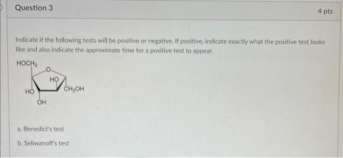 Solved indicate if the following test will be positive or | Chegg.com
