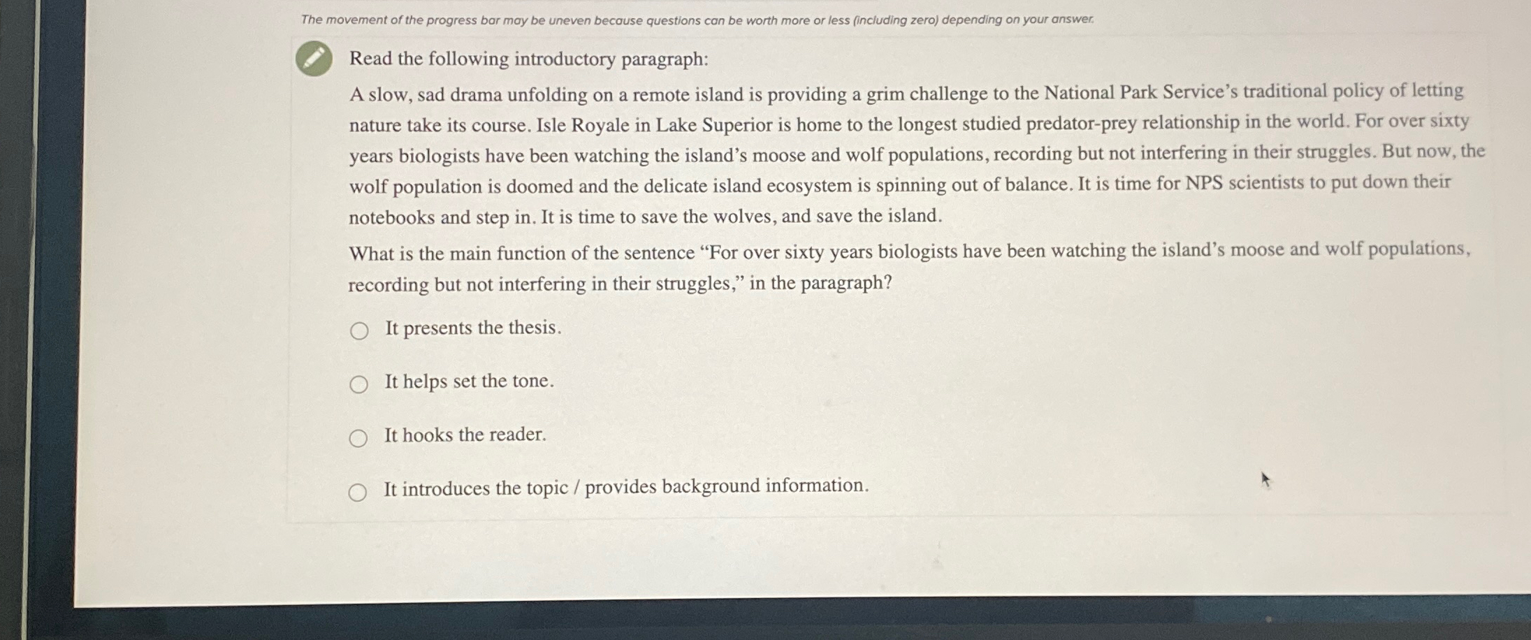 Solved The movement of the progress bar may be uneven | Chegg.com