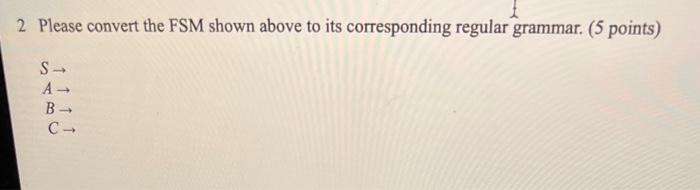 Solved 1 Given the following finite state machine (FSM)2 | Chegg.com