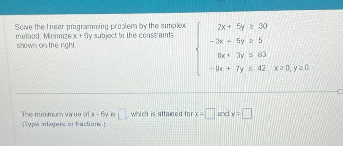 Solved Solve the linear programming problem by the simplex | Chegg.com