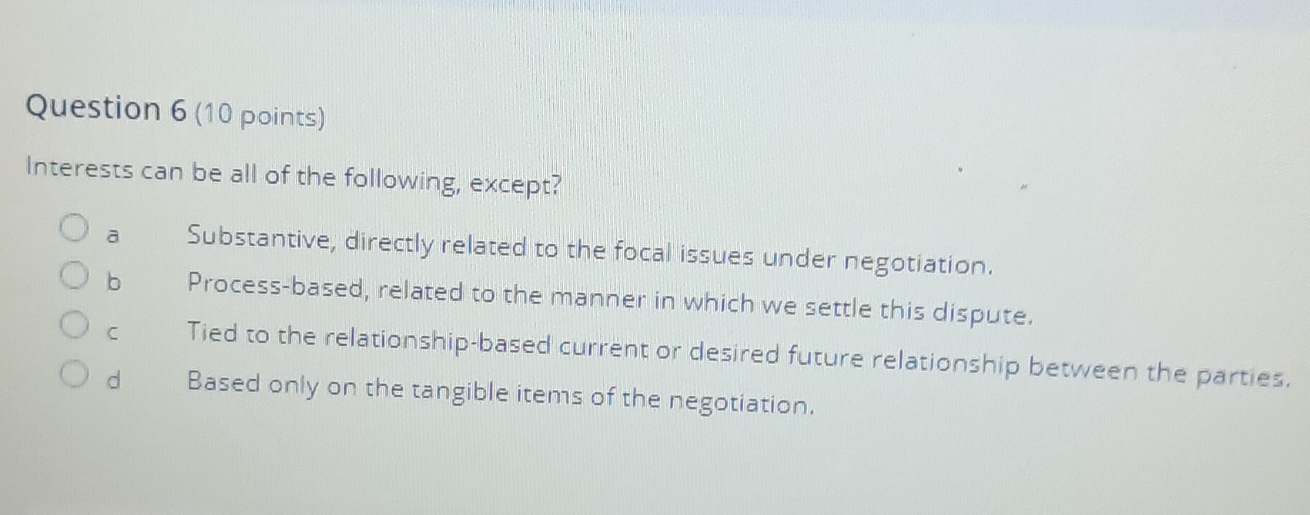 Solved Question 6 (10 ﻿points)Interests can be all of the | Chegg.com