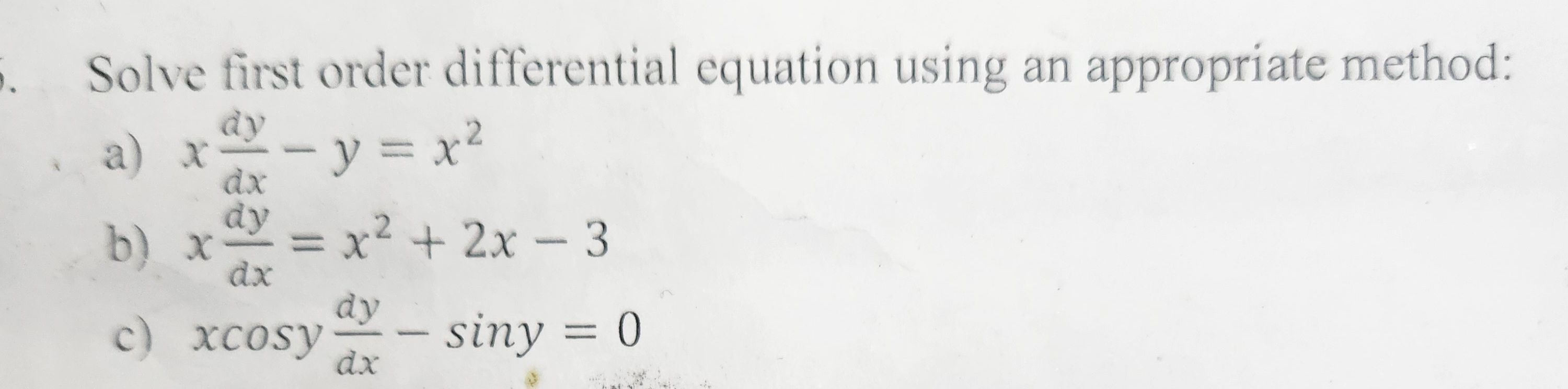 Solved Solve First Order Differential Equation Using An
