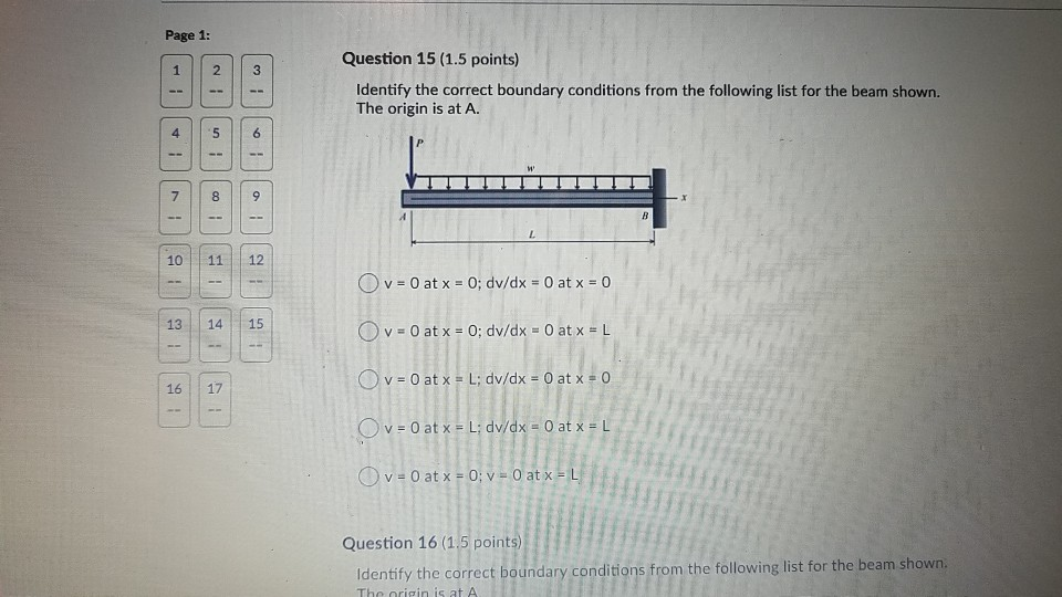 Solved Page 1: Question 15 (1.5 points) Identify the correct | Chegg.com