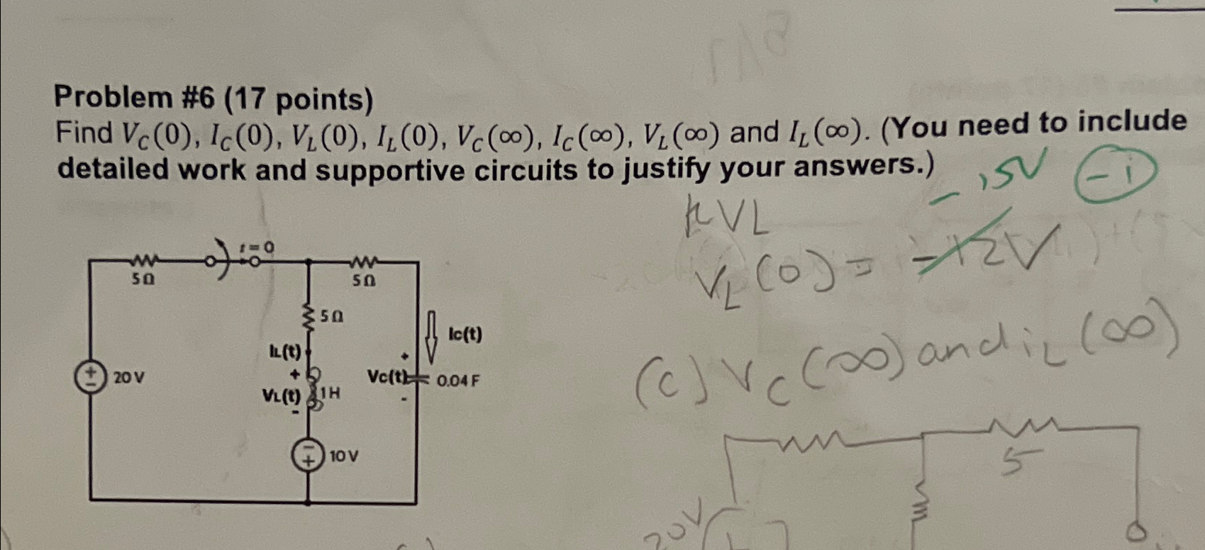 Solved Problem #6 (17 ﻿points)Find | Chegg.com