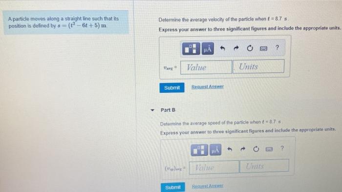 Solved A particle moves along a straight line such that its | Chegg.com