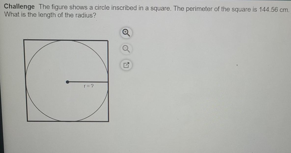 Solved Challenge The figure shows a circle inscribed in a | Chegg.com