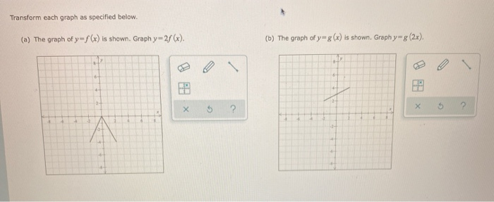 Solved Transform each graph as specified below. (a) The | Chegg.com