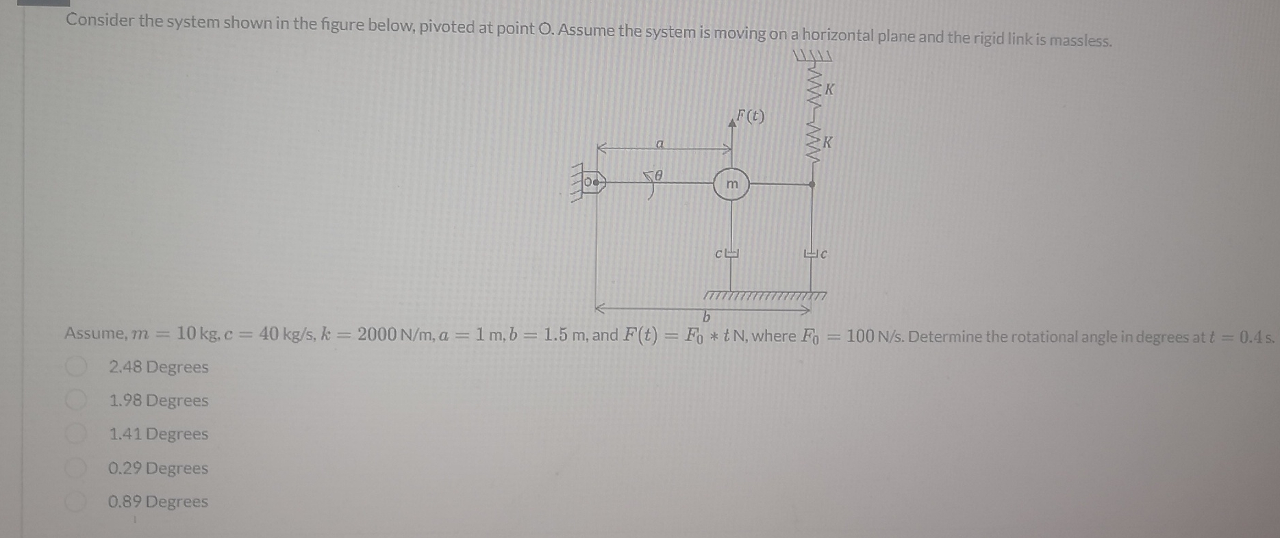 Consider the system shown in the figure below, | Chegg.com