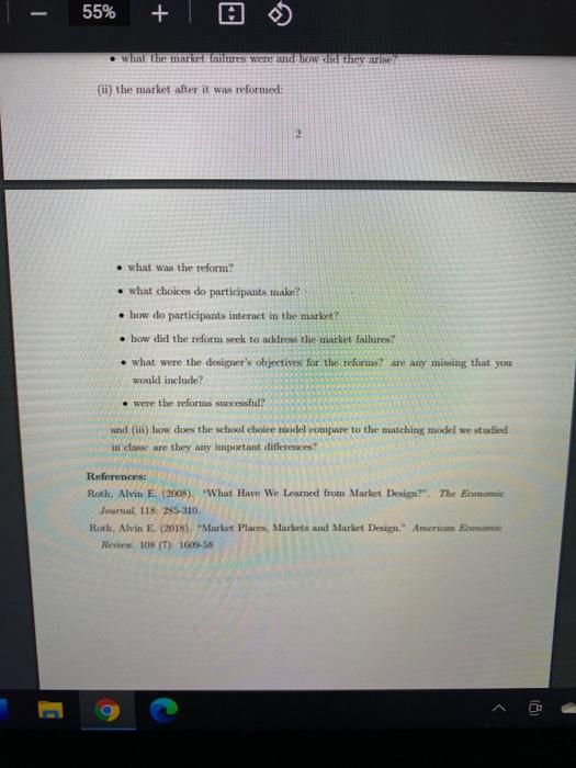 55% + 1. The deferred acceptance algorithm. Consider | Chegg.com