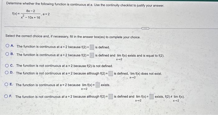 Solved Determine whether the following function is | Chegg.com