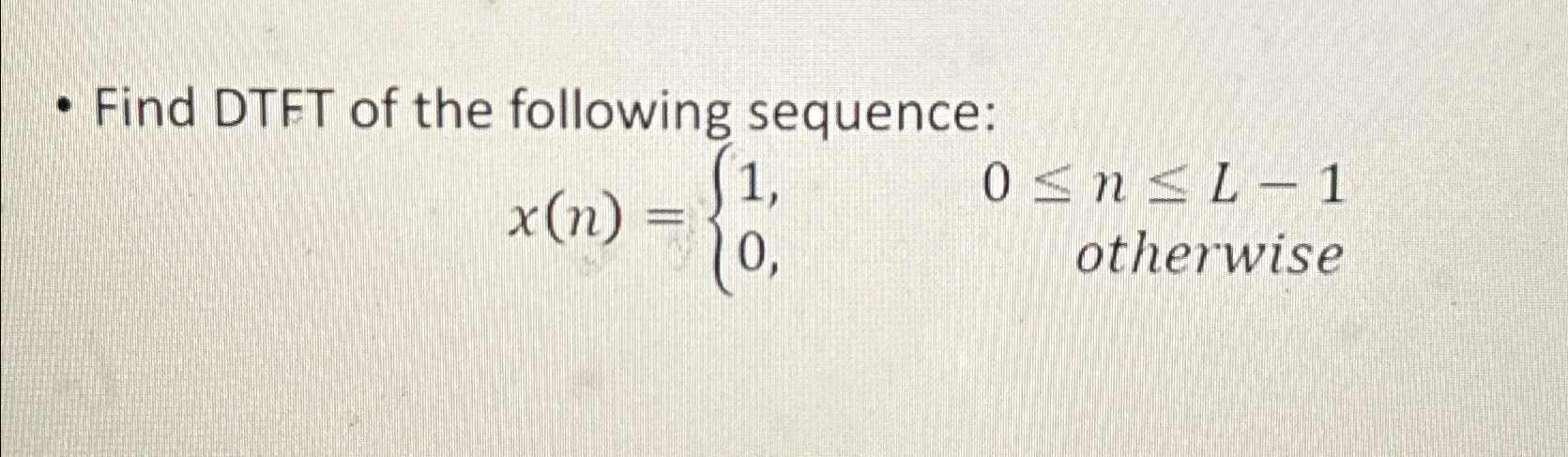 Solved Find DTFT of the following | Chegg.com