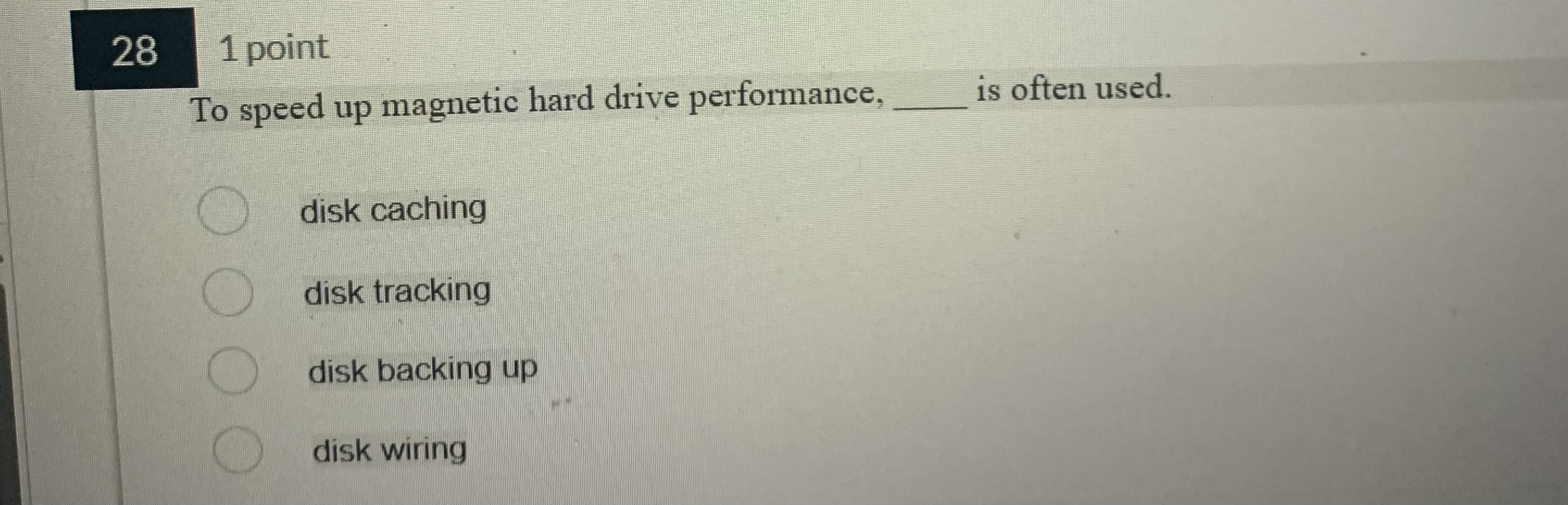 Solved 281 ﻿pointTo speed up magnetic hard drive | Chegg.com