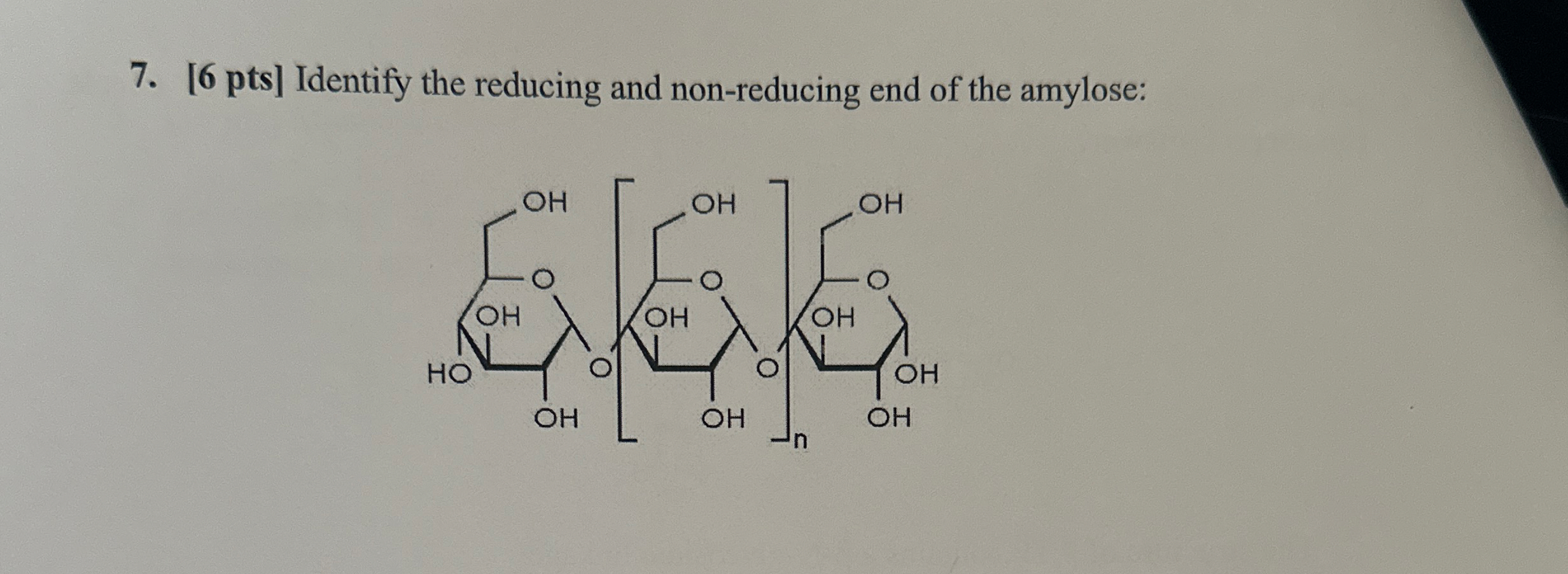 Solved [6 ﻿pts] ﻿Identify the reducing and non-reducing end | Chegg.com
