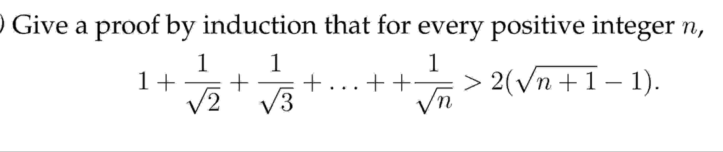 Solved Give a proof by induction that for every positive | Chegg.com